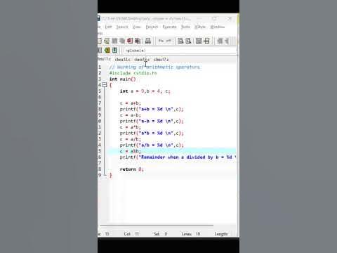 Class 10 |Arithmetic Operators && Increment Operator in C Language | #cprogramming - YouTube