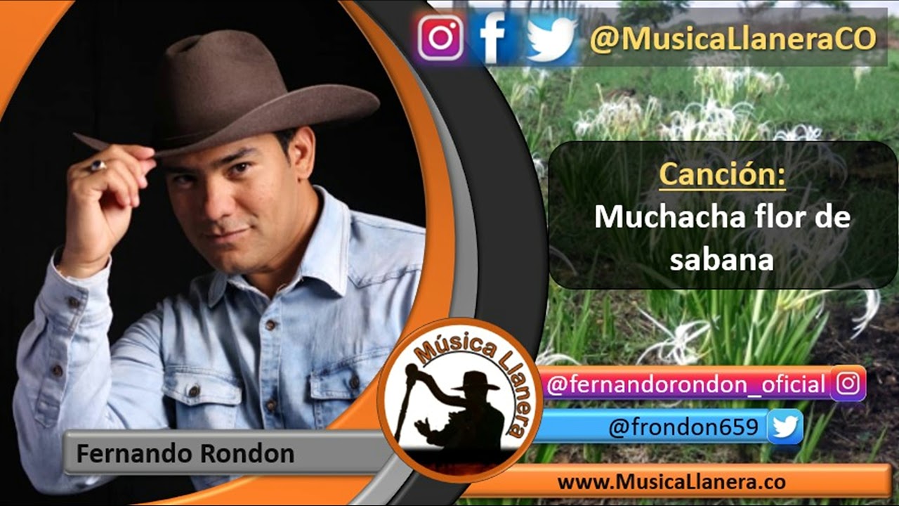 Muchacha flor de sabana - Fernando Rondon | Musica Llanera - YouTube