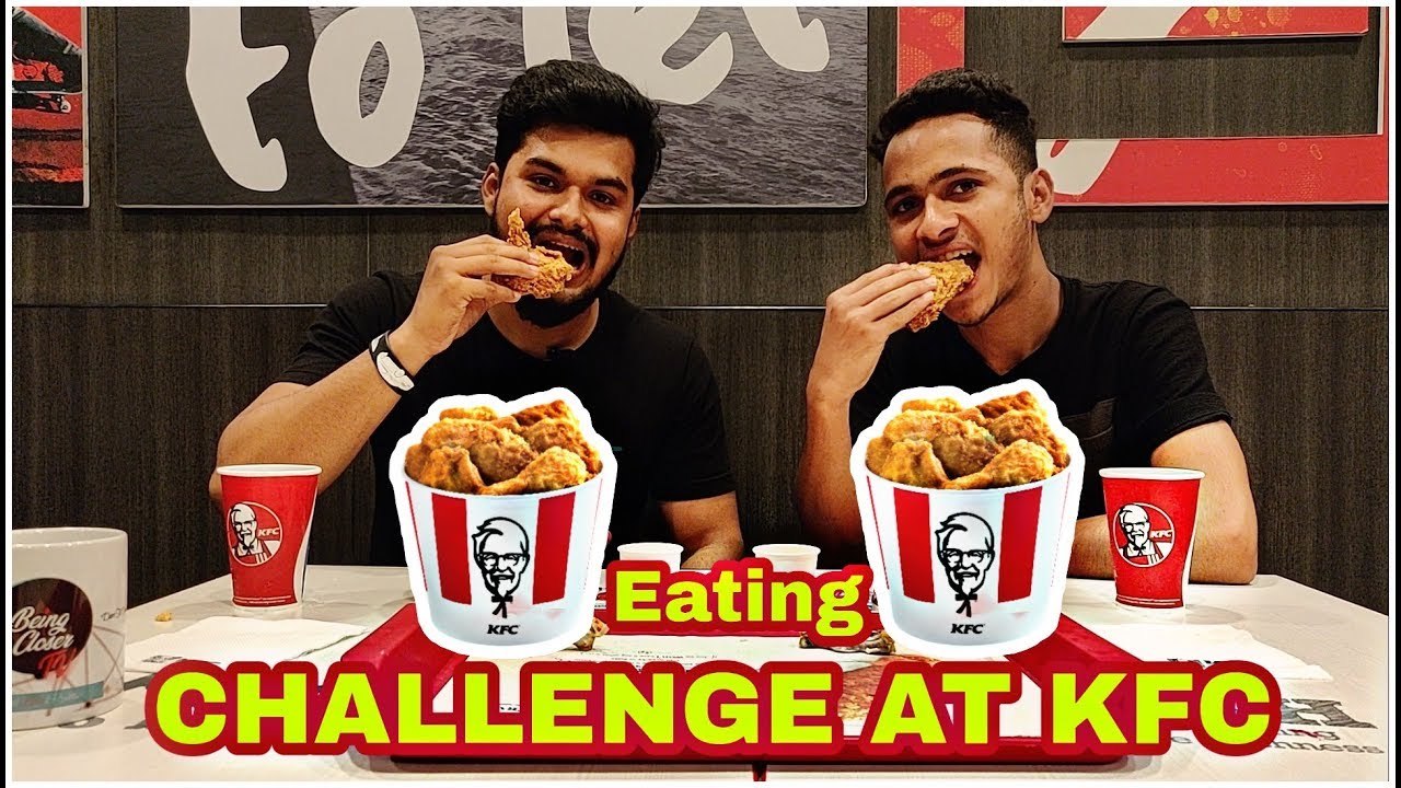 Hot & Crispy Chicken Eating Challenge At KFC | Challenge With MA - YouTube