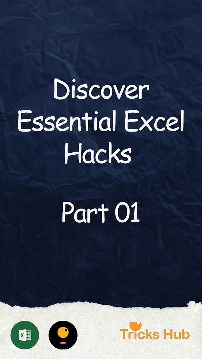 Discover The Must-know Excel Tips, Tricks and Hacks! - Part 01 😊 - YouTube
