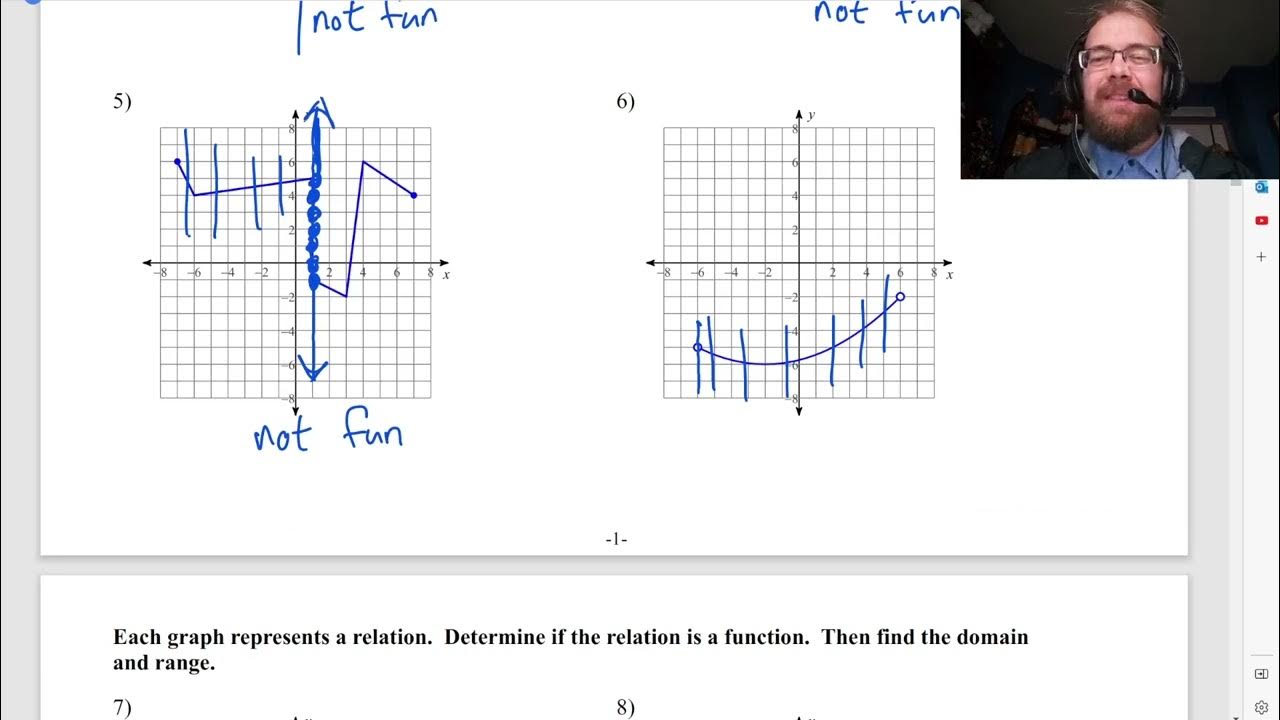 Continuous Relations- Algebra 1 Kuta Worksheet Series - YouTube