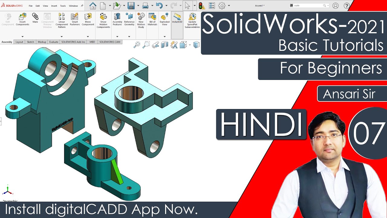 Solidworks Basic Tutorials For Beginners Solidworks Full Course Solidworks Tutorials In