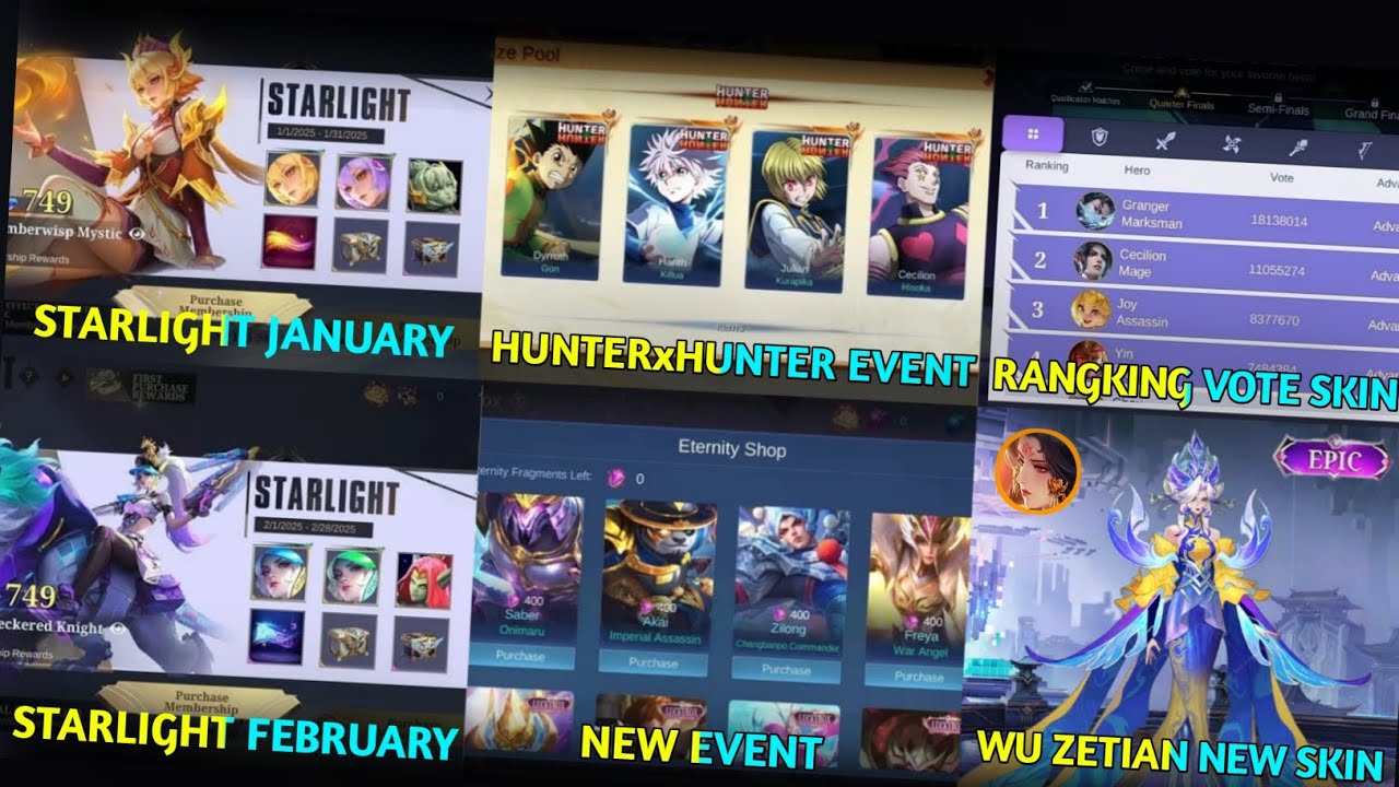 MLBB UPCOMING NEW EVENTS 2025 | FULL UPDATE MLBB X HxH | STARLIGHT JAN ...