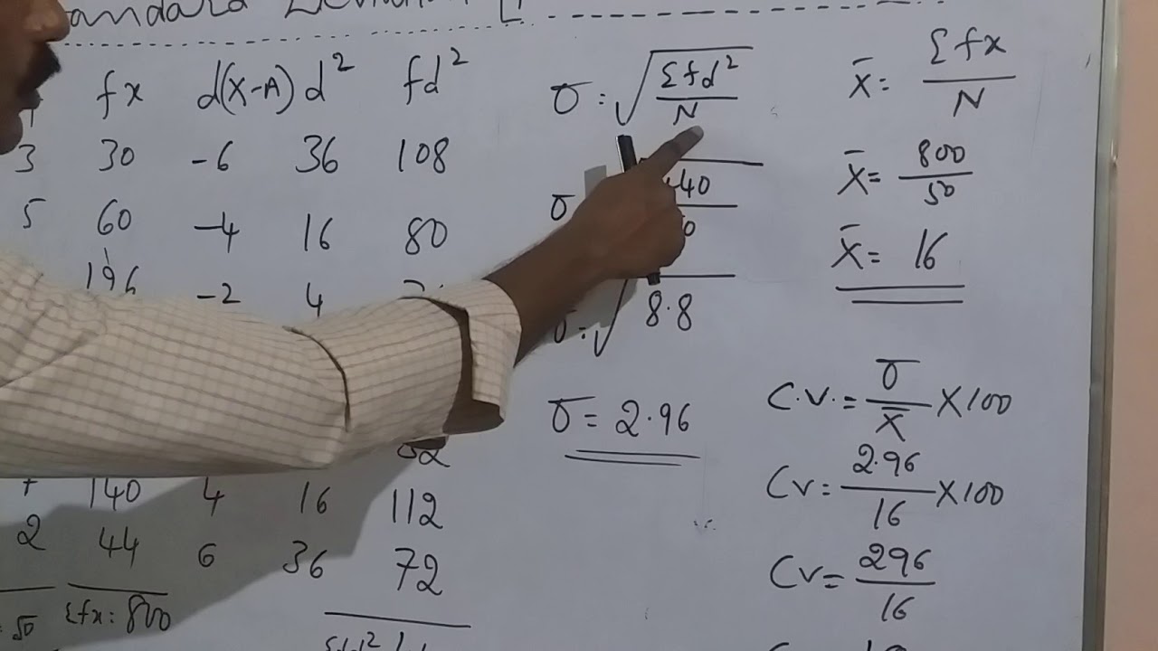Economics: Standard Deviation (For Discrete Series) - YouTube
