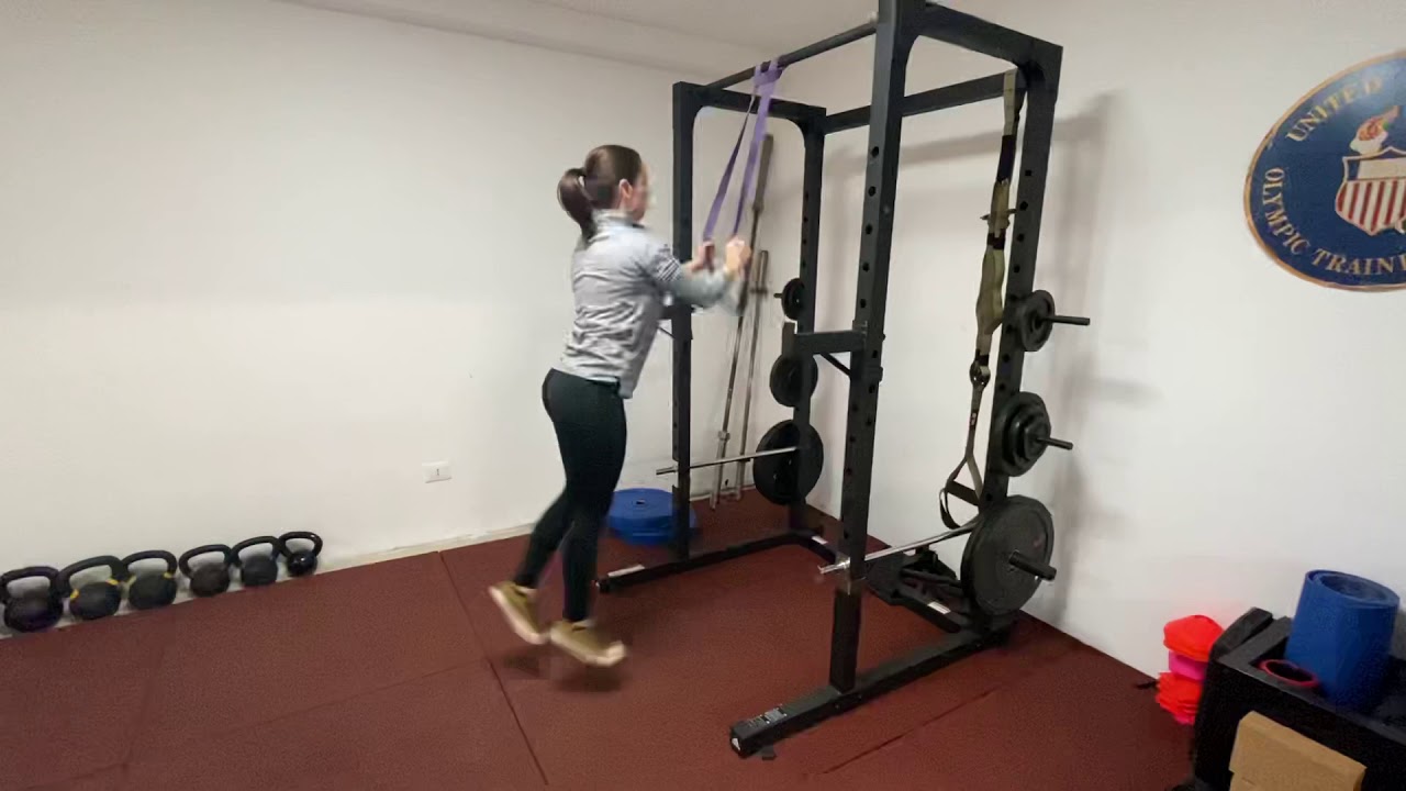 Band Assisted Jumping Lunges - YouTube