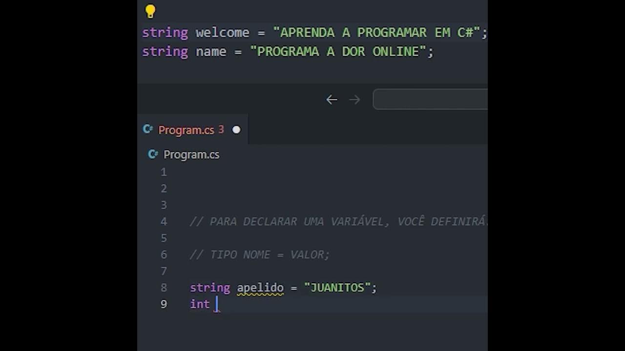Como criar uma variável em CSharp C# - YouTube