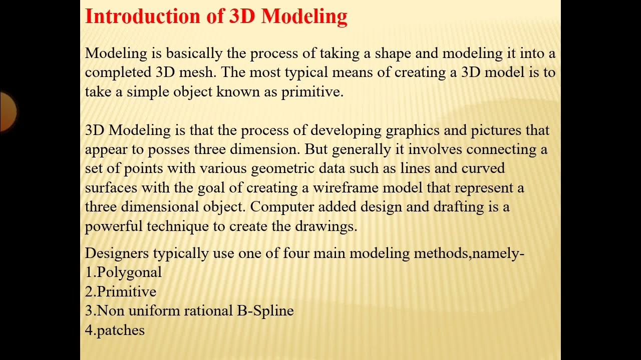 Fundamentals of 3D Modeling - YouTube