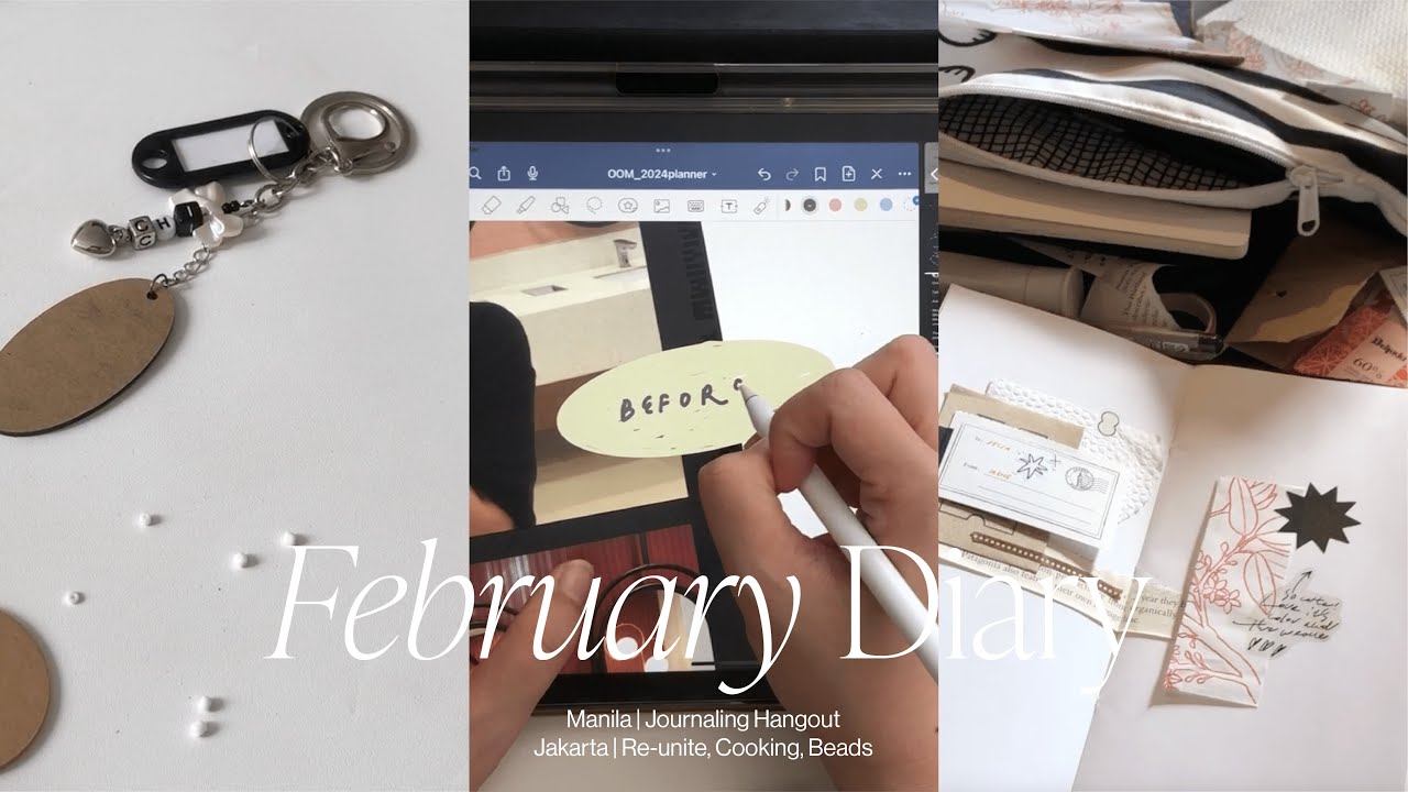 February diary ⋆𐙚₊˚⊹ monthly review, journal with me on iPad (goodnotes ...