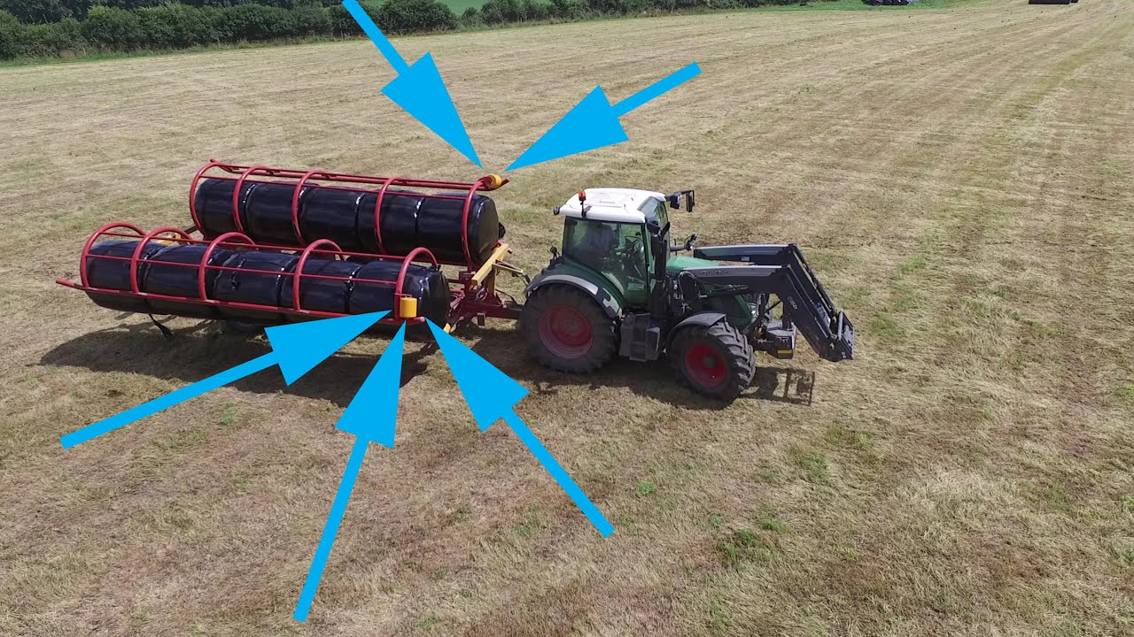 10 Bale Chaser with Bale feed assist rollers Keltec - YouTube