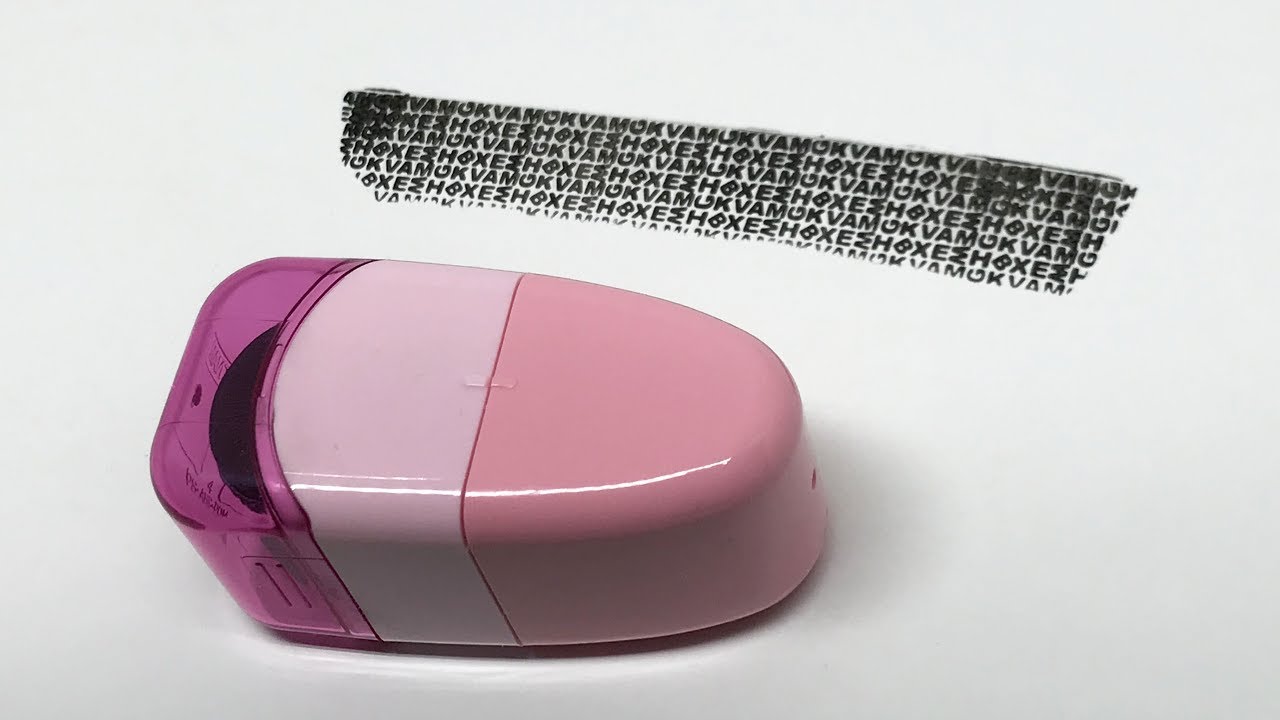 Plus Guard Your ID Mini Roller Stamp Baby-Pink - YouTube