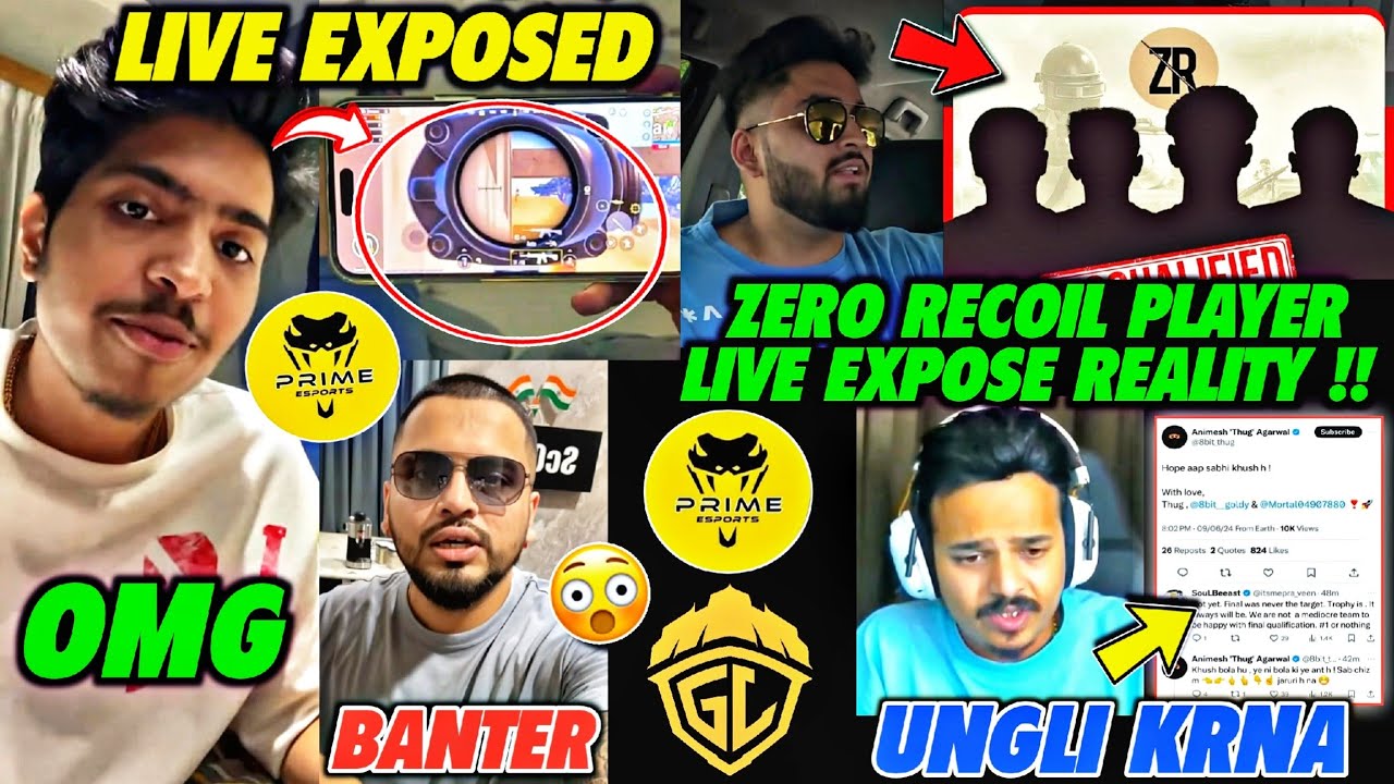 ZR Player Live EXPOSE - Big SURPRISE 🚨 Ninja EXPOSED Prime *SUS🚫 Thug Reply😯 S8uL, BGIS, Sid ...