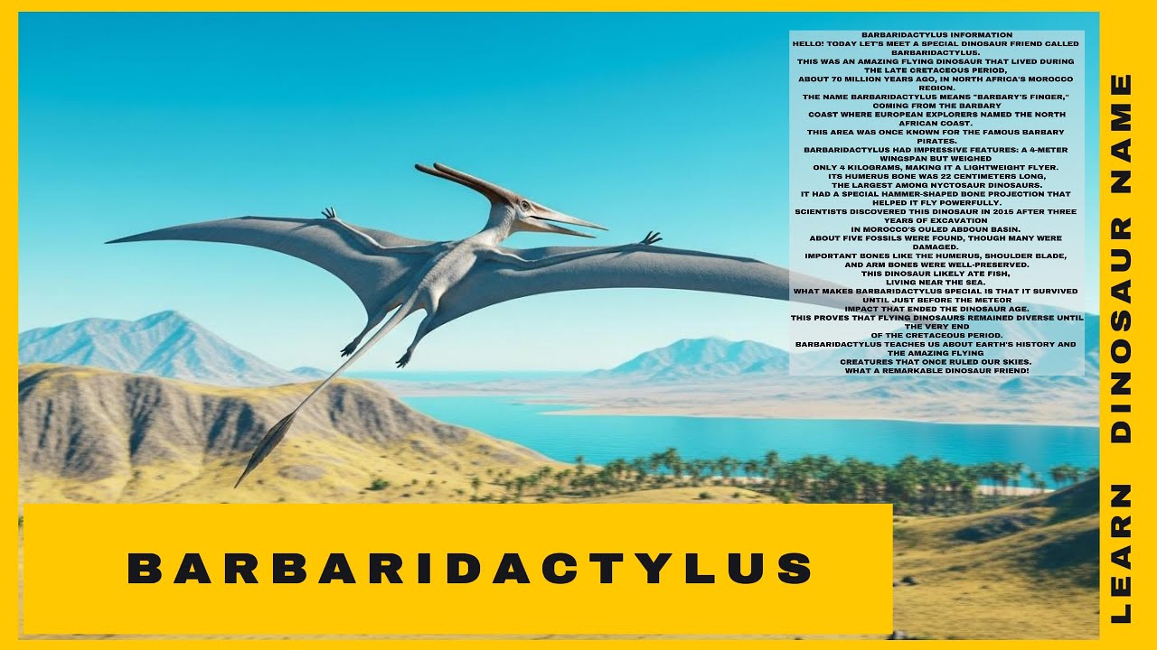 Dinosaur Song Barbaridactylus#dinosaur #dinosaursong #kidslearning ...