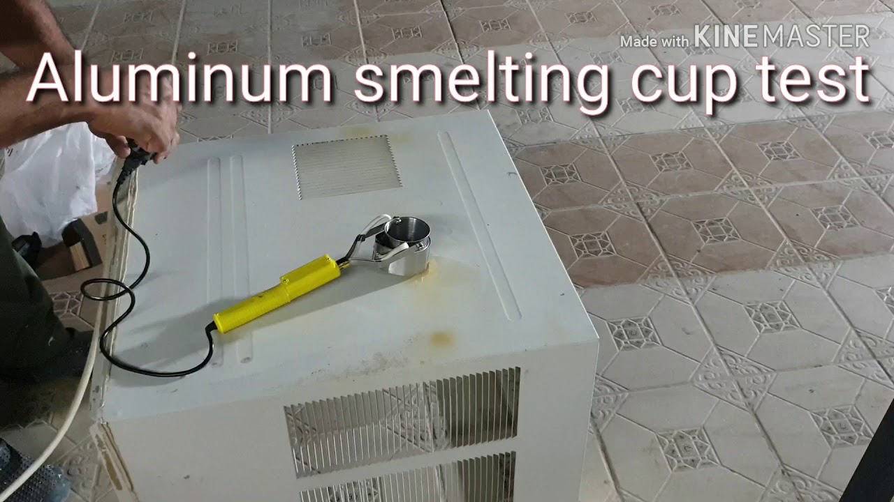 Aluminum smelting cup test - YouTube