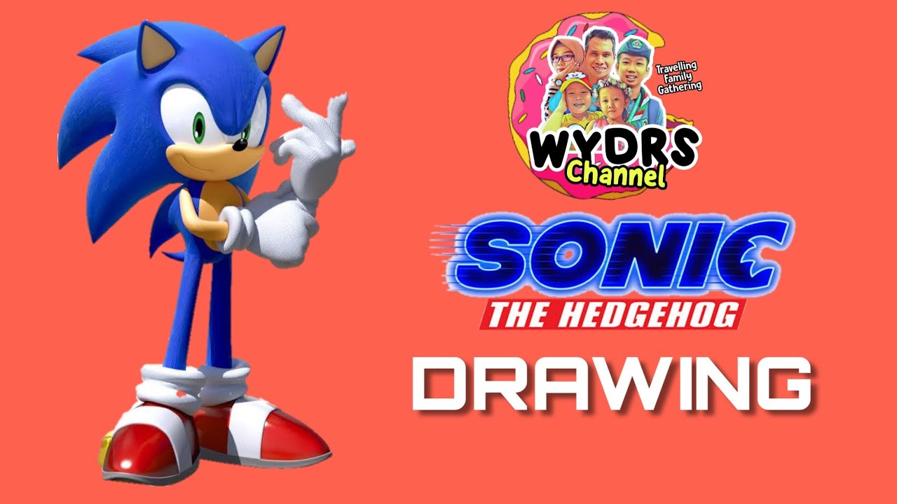 SONIC THE HEDGEHOG DRAWING | BRUSH PEN - YouTube