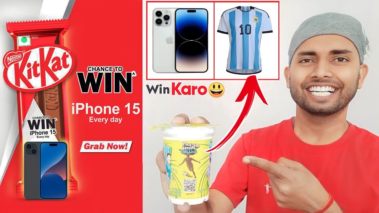 KitKat Win iPhone 15 Offer Lot Number | Tata Gluco Energy Drink Scan ...