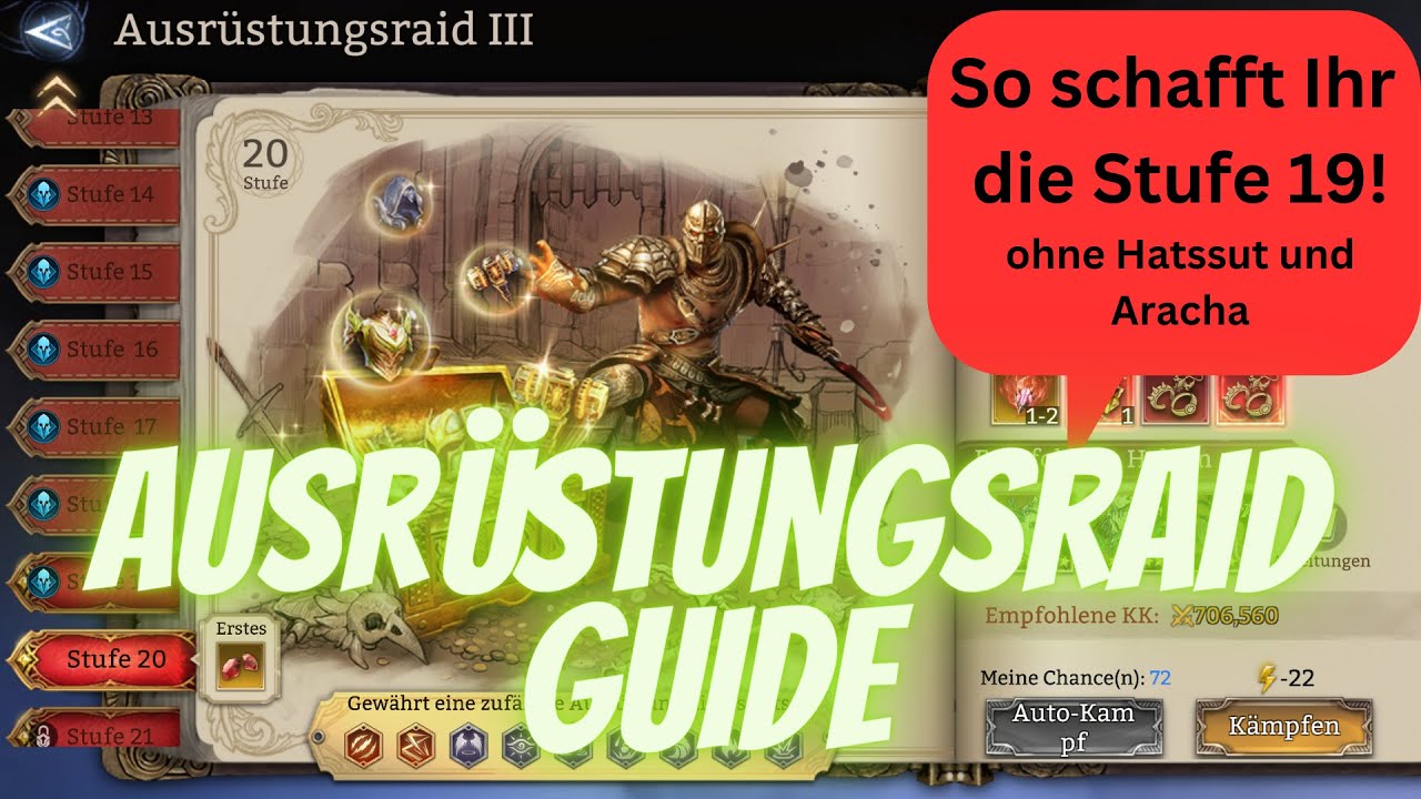 Watcher of Realms: WOR Guide#12 Ausrüstungsraid 3 Stufe 19, ohne Aracha ...