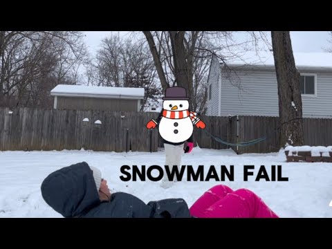we failed to make a snowman - YouTube