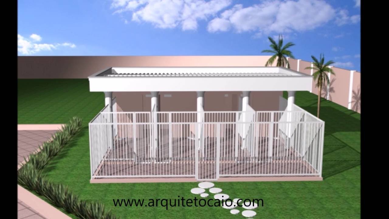 Projeto arquitetônico canil e garagem arquitetura Clássica paisagismo ...