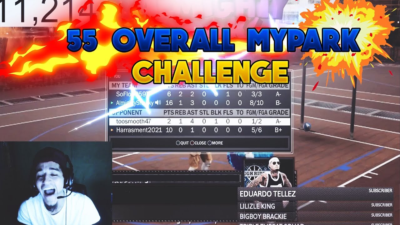 NBA 2k17 | 55 OVERALL CHALLENGE!!! ~ TWO 55 OVERALLS TAKE OVER THE PARK ...