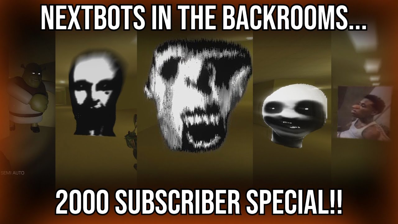 Too many gmod nextbots chase me in the backrooms (Hunger, terminus and ...