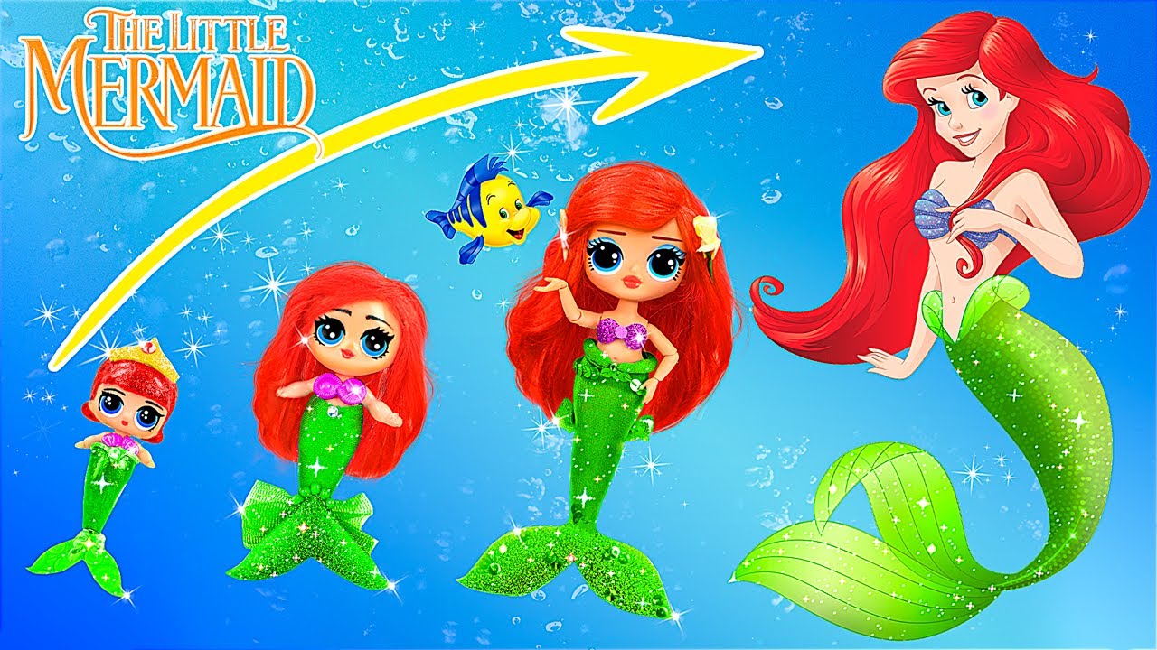 Adventures of Princess Ariel! 31 DIYs for LOL OMG - YouTube