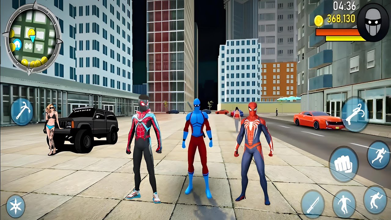 Blue ninja🥷Game Spider Blue Ninja Gangstar Crime City 3D Part #34 - New ...