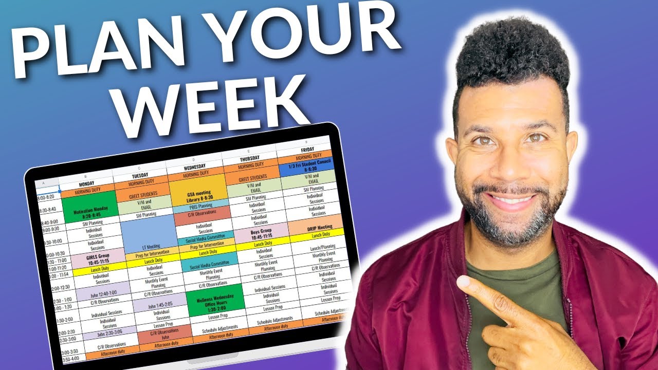 Easily Plan Your Weekly School Counseling Schedule - YouTube