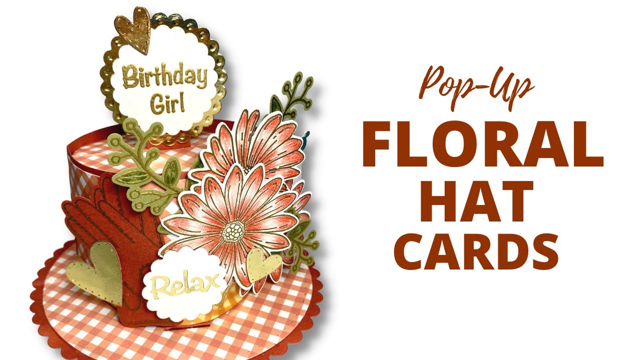 Pop Up Floral Hat cards | 3D Delights - YouTube