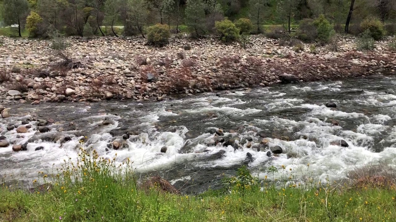 Spring runoff in the Merced River - YouTube