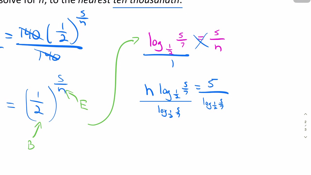 05 Solving Half Life Word Problems Using Logs YouTube 05 Solving Half Life Word Problems Using Logs YouTube