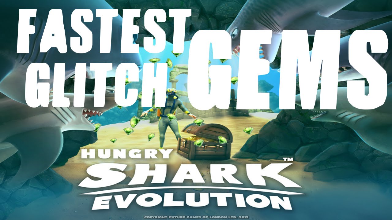 FASTEST Gems Glitch - Hungry Shark Evolution - YouTube