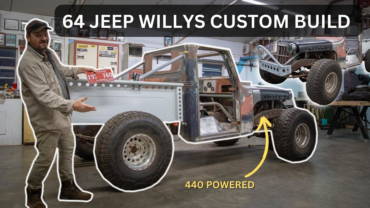 1964 Jeep Willys Pickup Custom Build on Power Wagon Frame - YouTube