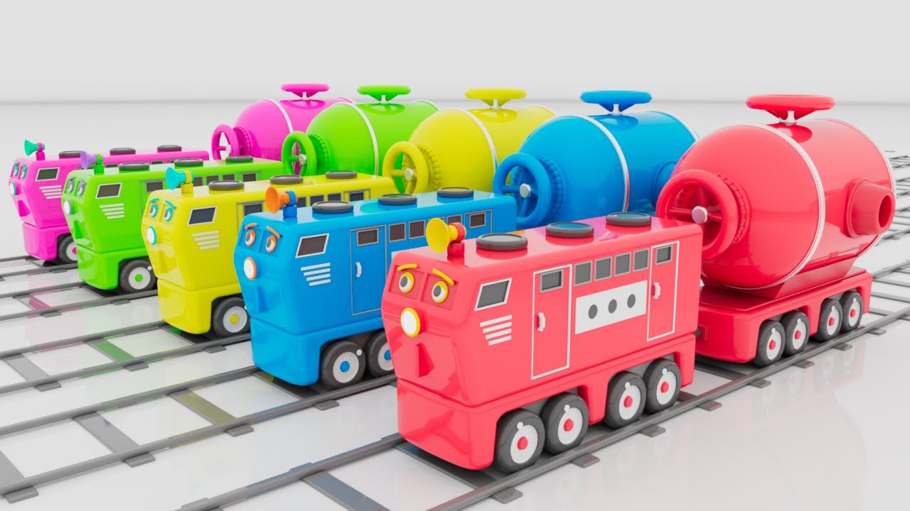 LEARN COLORS WITH TOY TRAIN AND COLOR BALLS FOR TODDLERS - YouTube