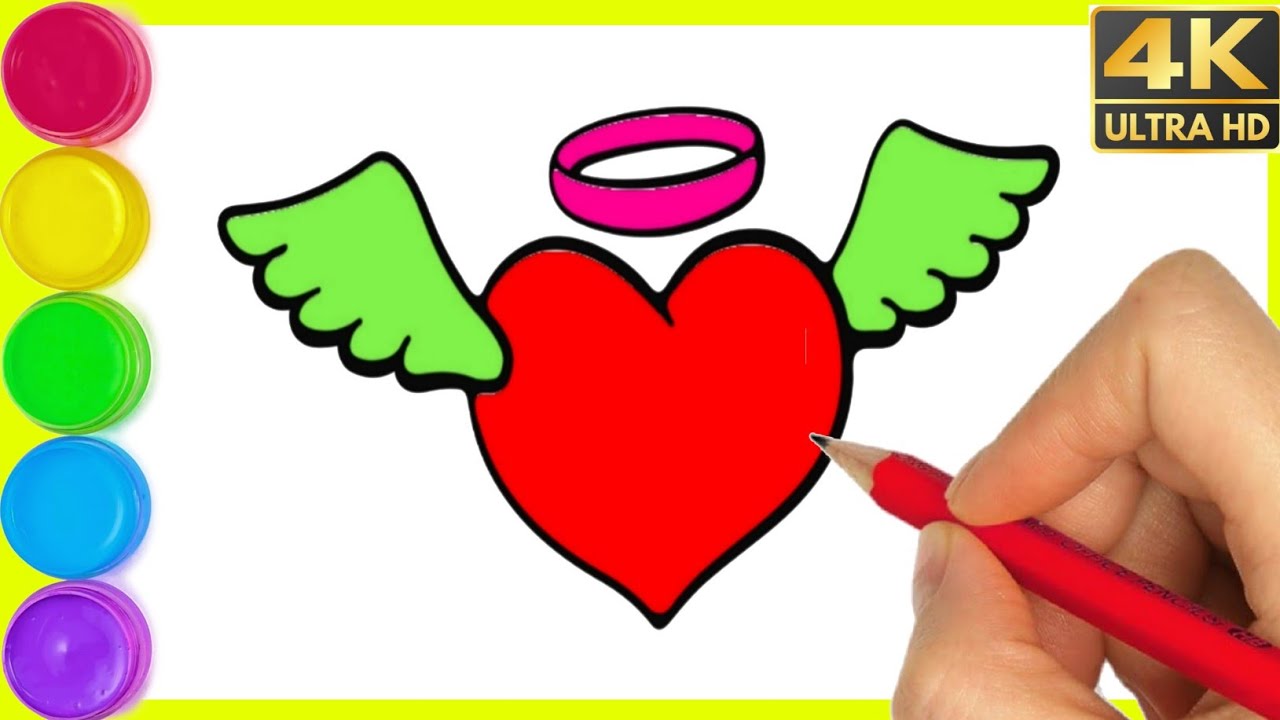 How to draw flying love Drawing easy step by step || Love from heart ️ ...
