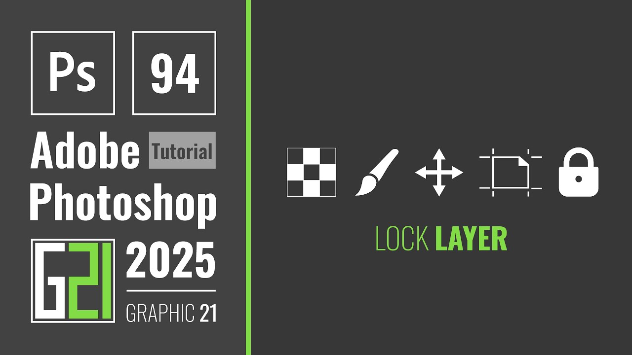 آموزش فتوشاپ درس ۹۴🔒روش های متفاوت قفل کردن لایه ها در فتوشاپ Lock ...