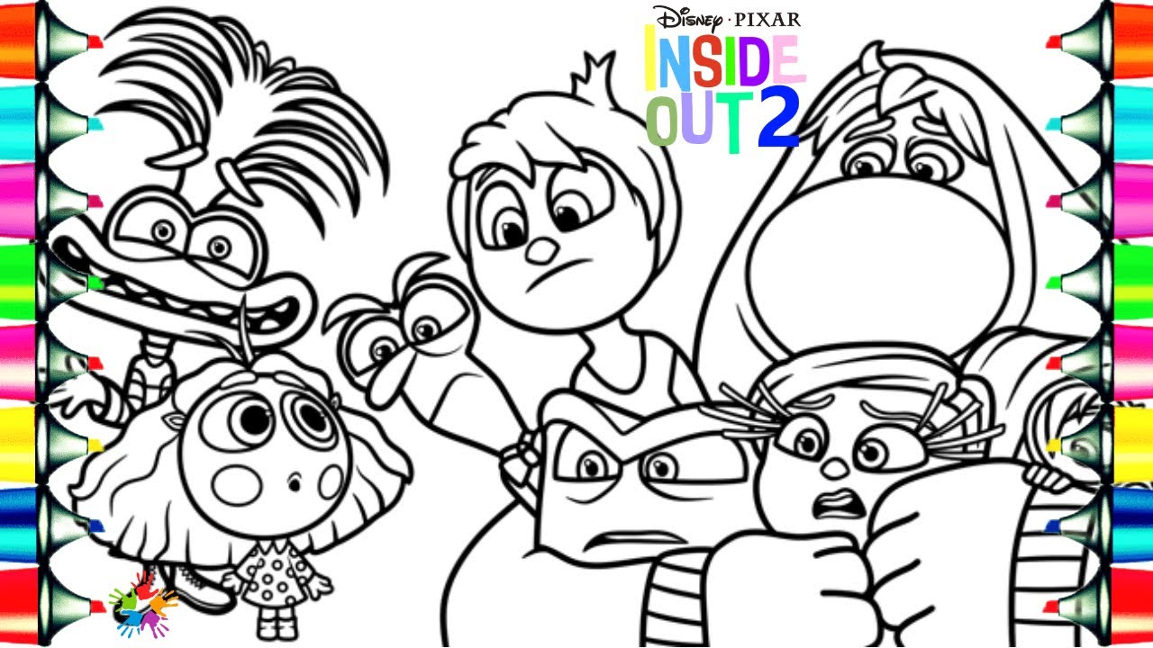 Inside Out 2 Coloring Pages / How to Color All Main Characters from ...