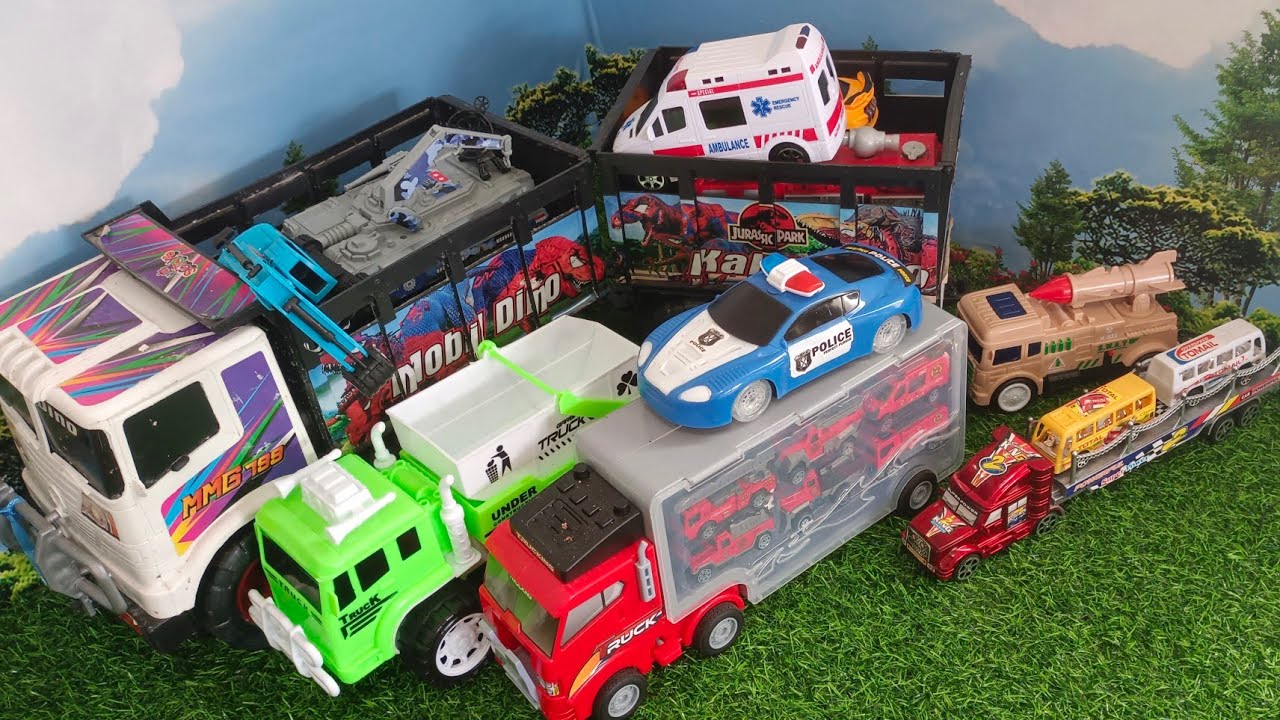 Mobil Dino - Mobil Truk Tronton Panjang dan Dinosaurus Jurassic World ...