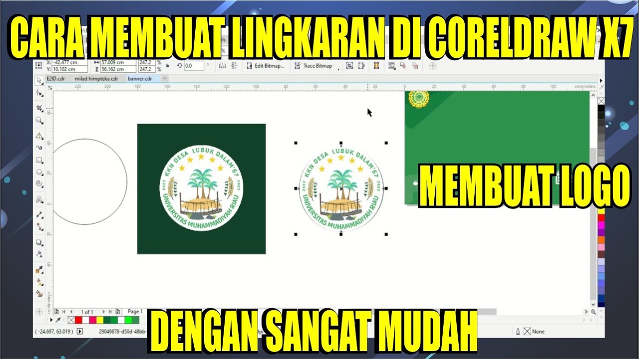 Cara Membuat Lingkaran Atau Bulatan Logo Di Coreldraw x7 - YouTube