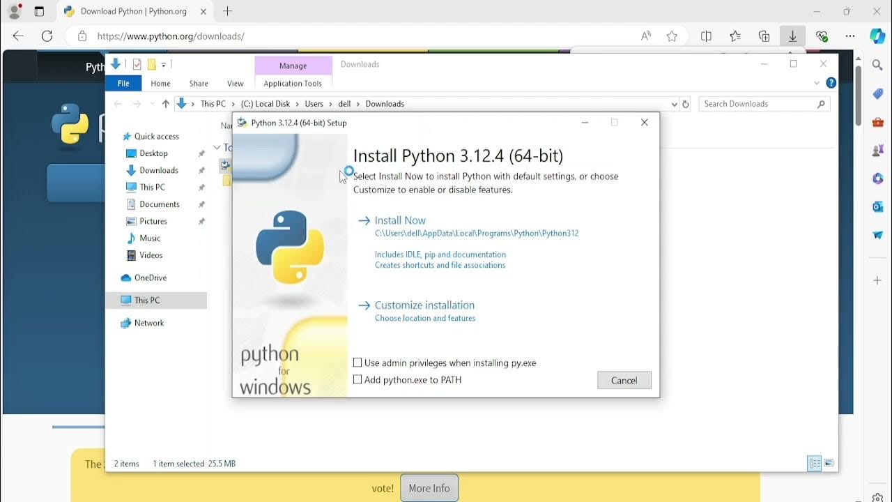Installation of Python - YouTube