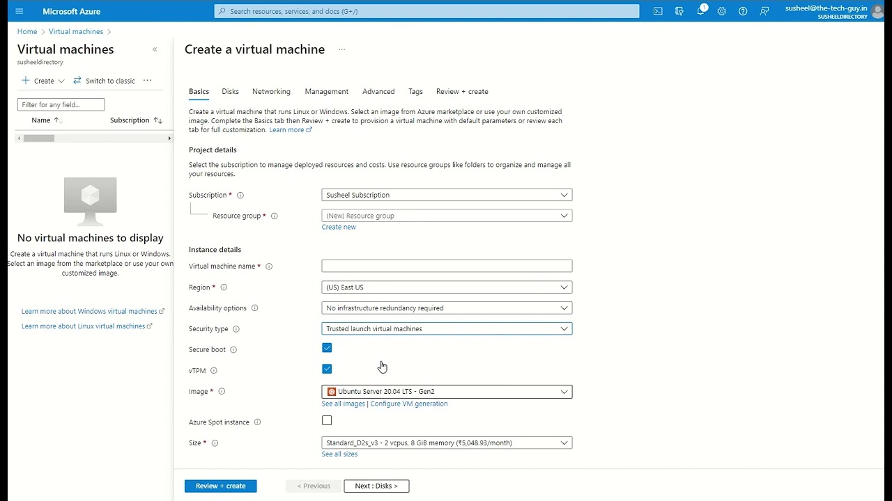 How to create Azure Virtual Machine with Trusted Launch - YouTube
