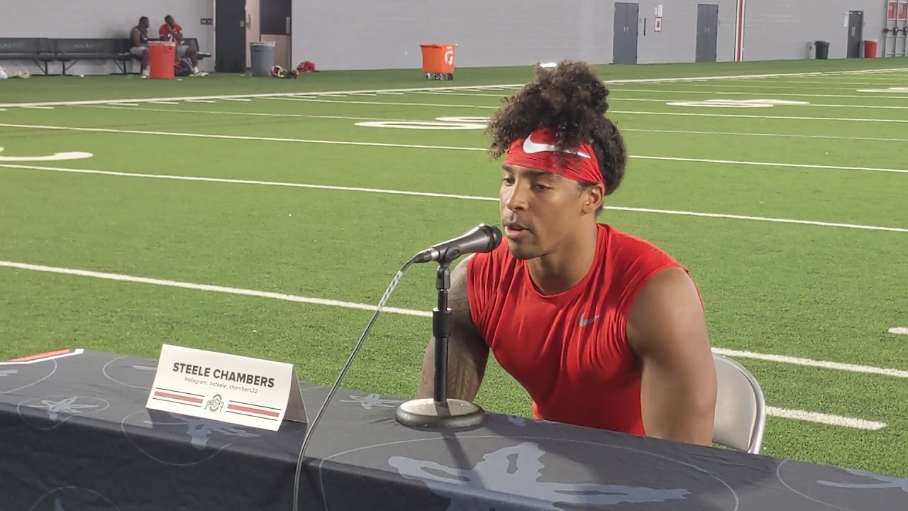 Steele Chambers OSU fall camp 2021 - YouTube