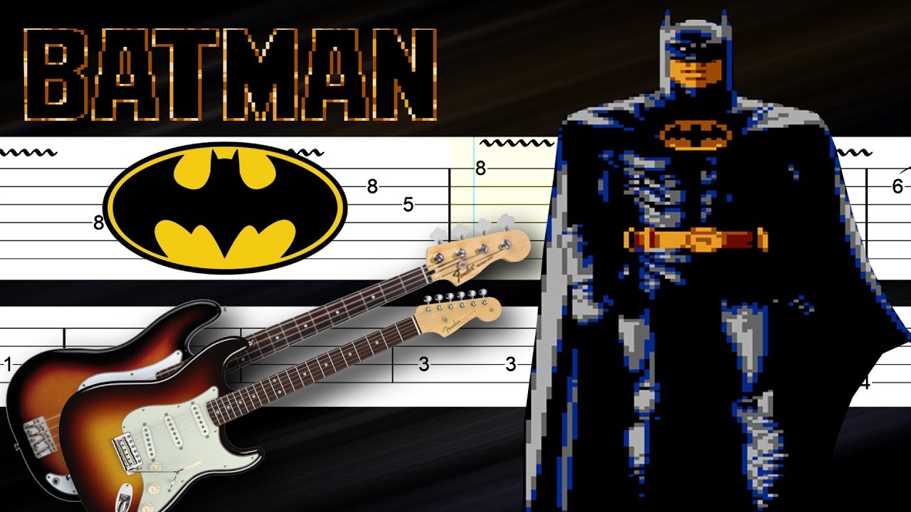 Batman (NES) - Game Over (Guitar & Bass TAB) - YouTube