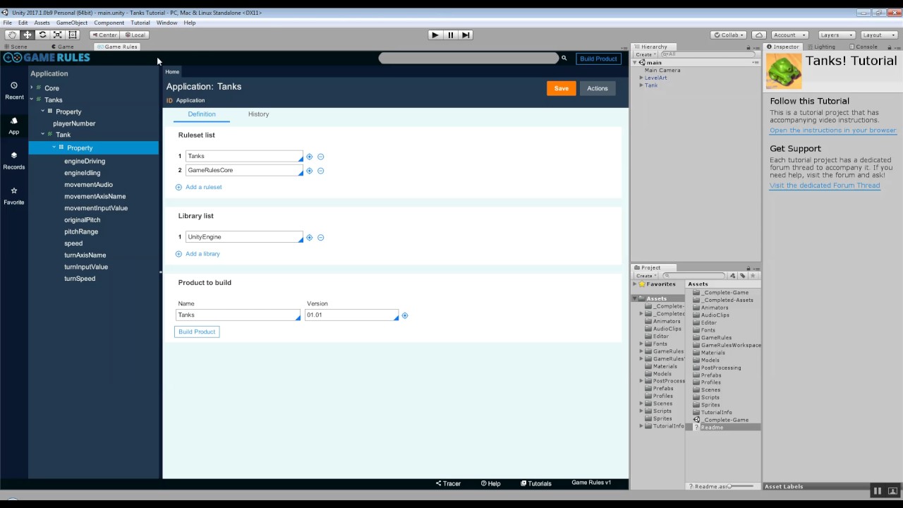 GameRules Tanks Tutorial - Unity - Phase 02 tank creation & control ...