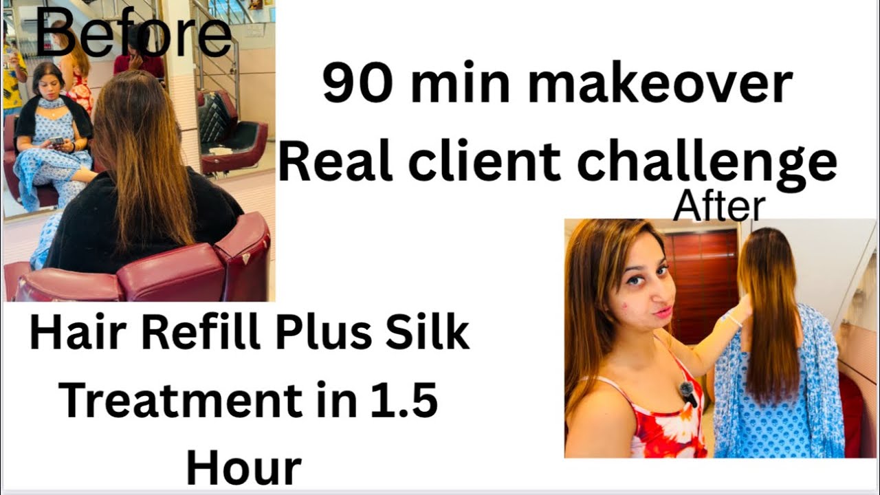 Client Gave Only 1.5 Hours! Hair Extension Refill + Silk Treatment ...