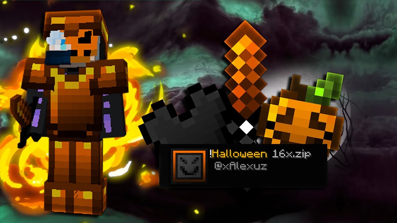 Halloween 16x -MINECRAFT BEDWARS PVP TEXTURE PACK 1.8.9 (halloween ...