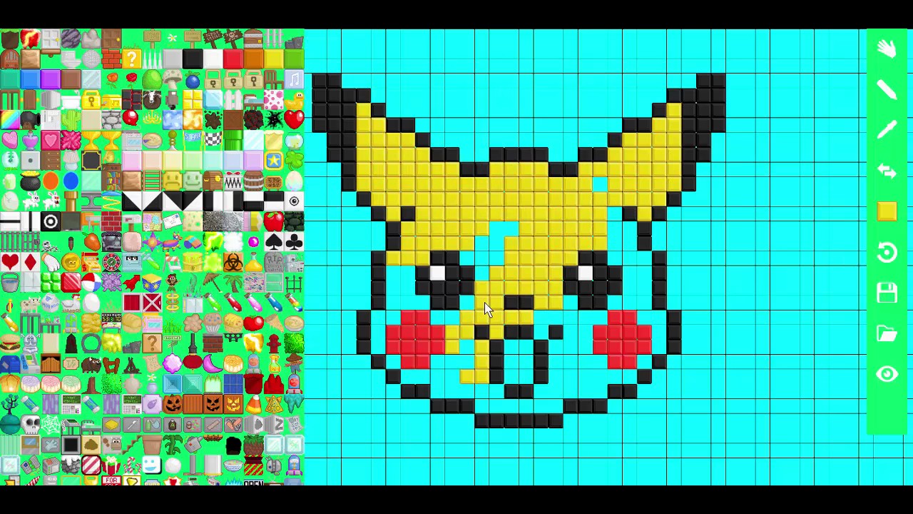 Growtopia Speed Pixel art - Pikachu Small (Growtopia Level Planner ...