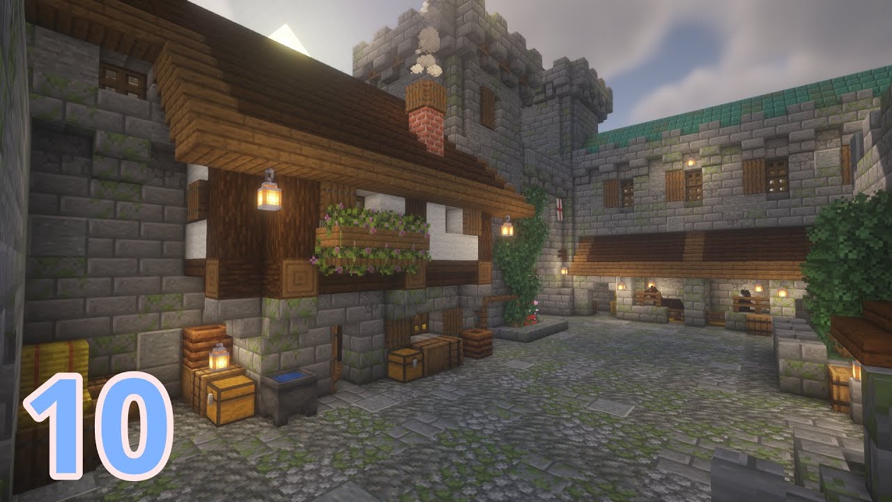 Minecraft | How to Build a Castle - Part 10: Court Yard - YouTube
