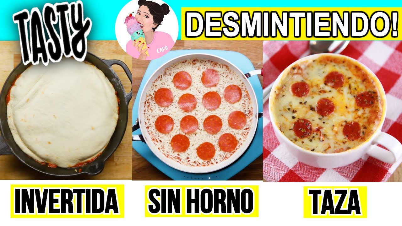 LAS PIZZA MAS RARAS DE TASTY: SIN HORNO, INVERTIDA y EN TAZA ...