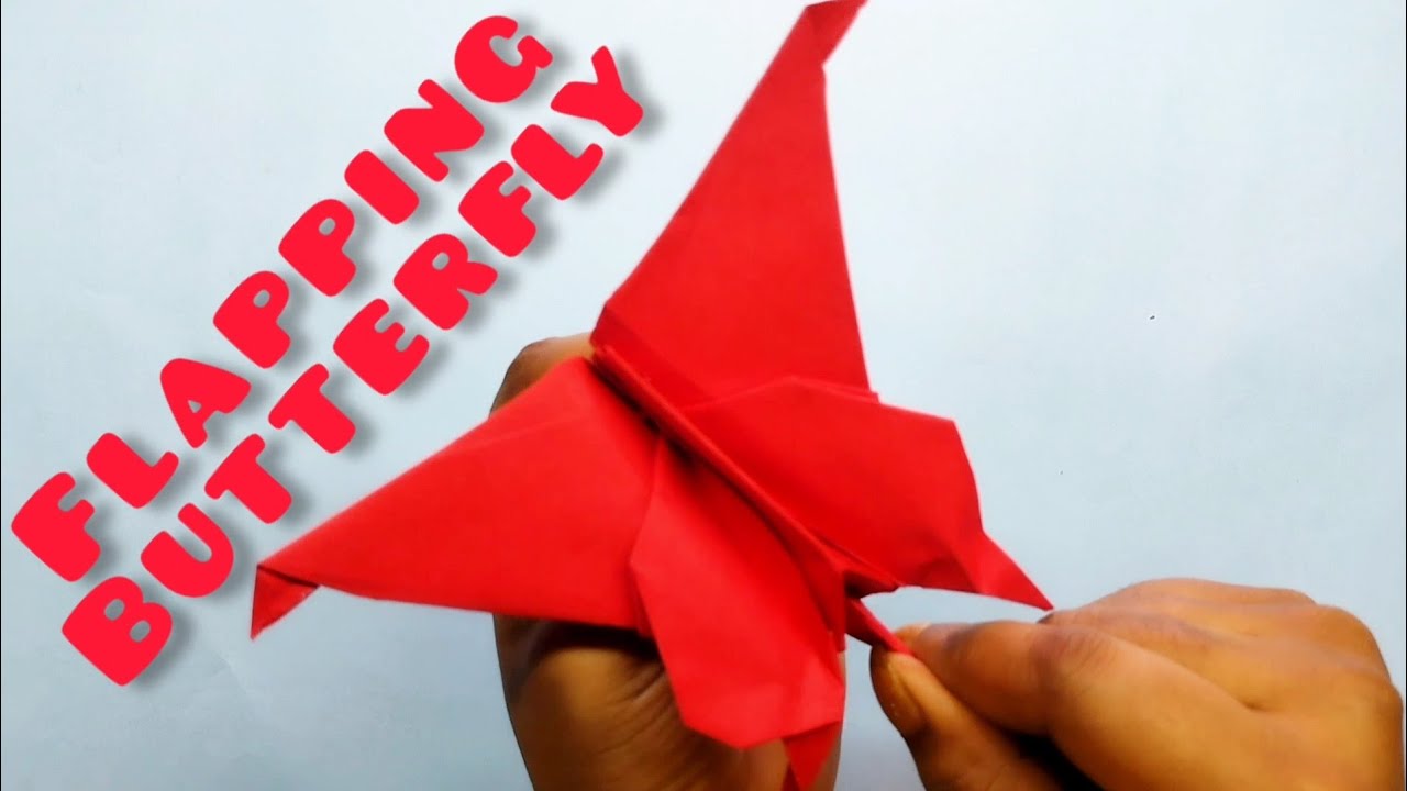 Origami butterfly with flapping wings|Easy Origami Flapping Butterfly ...