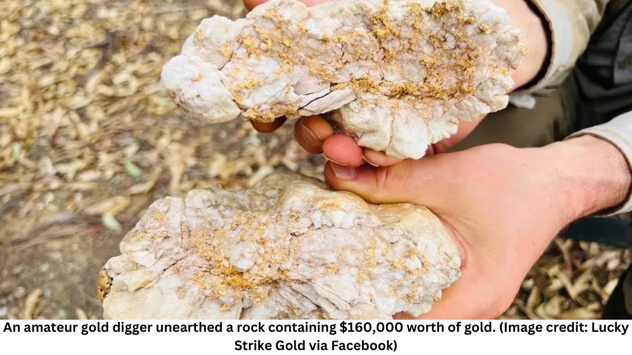 Amateur gold digger finds huge nugget worth $160,000 in Australia - YouTube